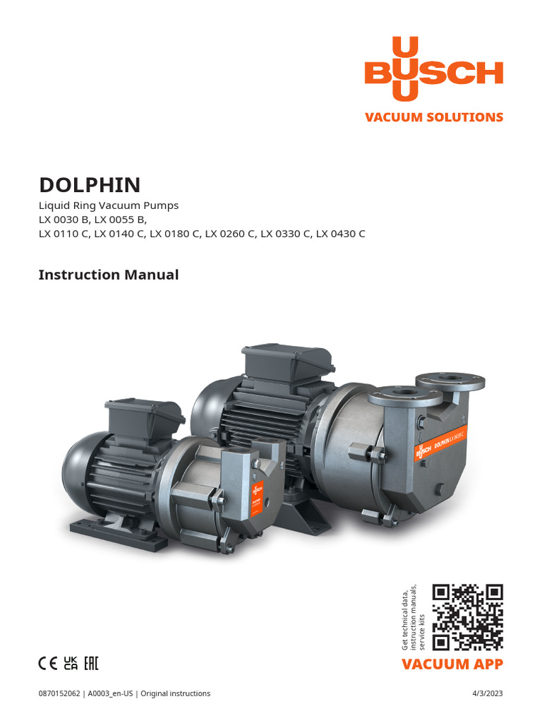 Instruction Manual DOLPHIN LX 0030-0055 B - LX 0110-0430 C - EN - en | PDF | Liquids | Pump