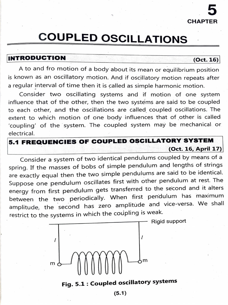 Coupled Oscillations | PDF | Normal Mode | Oscillation