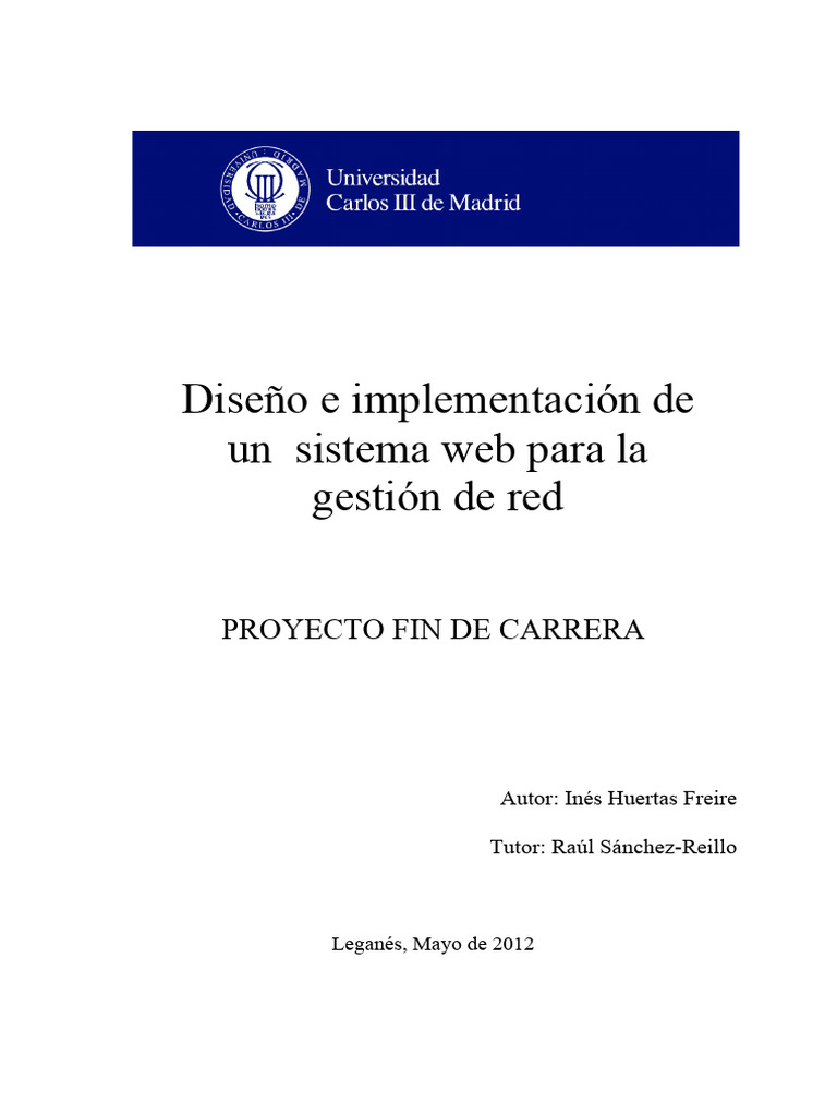 Diseño e Implementación de Un Sistema Web para La Gestión de Red | PDF ...