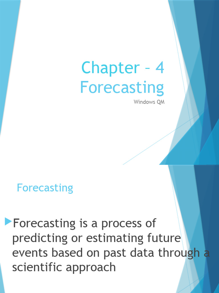 CH 4 | PDF | Forecasting | Regression Analysis