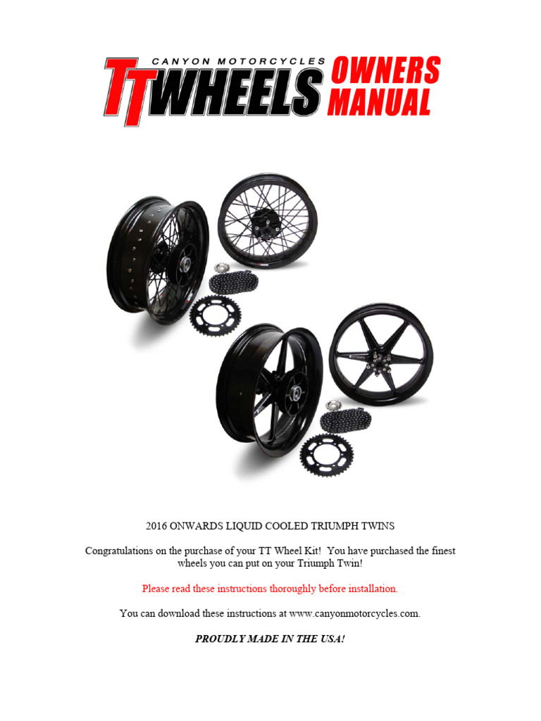 TT Wheel Owner's Manual LIQUID COOLED (2016-UP) (Web) | PDF | Anti Lock ...