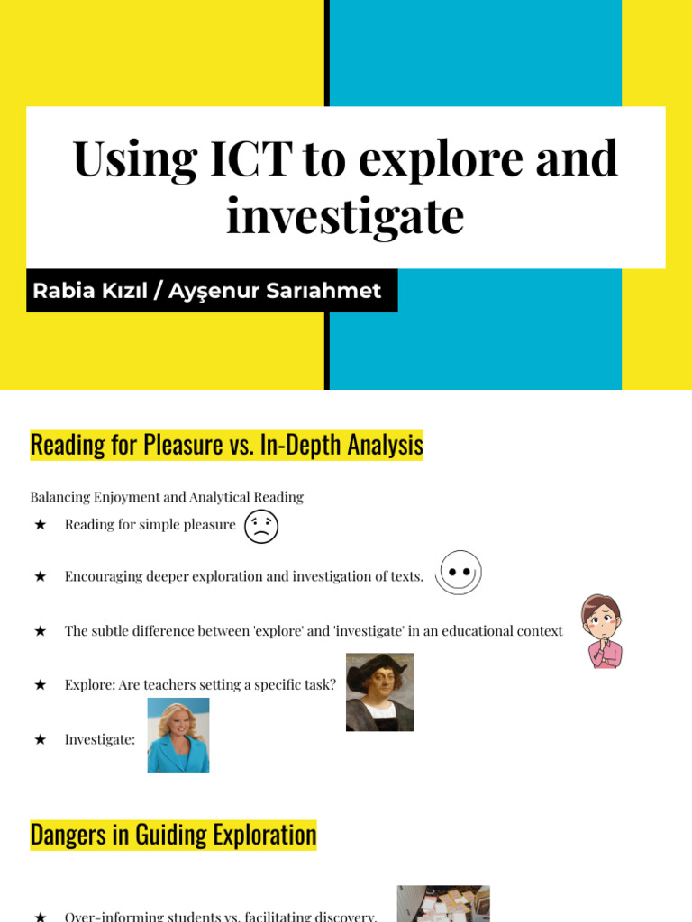 Exploring vs Investigating with ICT | PDF | Educational Technology ...