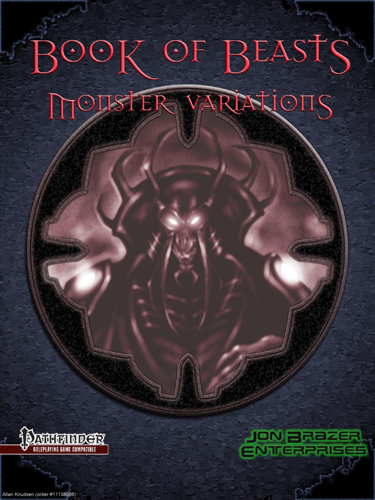 Book of Beasts Monster Variations (PFRPG) | PDF | D20 System | Role Playing Games