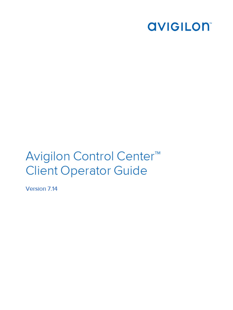 Avigilon Acc7 Operator Guide Es | PDF