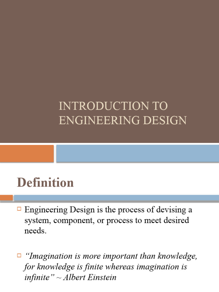 01 Introduction To Engineering Design | PDF | Engineering Design ...