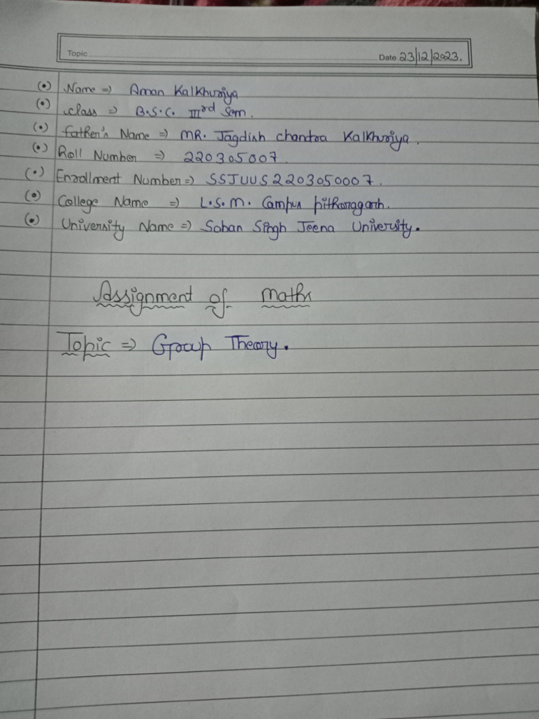 Maths Assignment 3 Sem Pdf