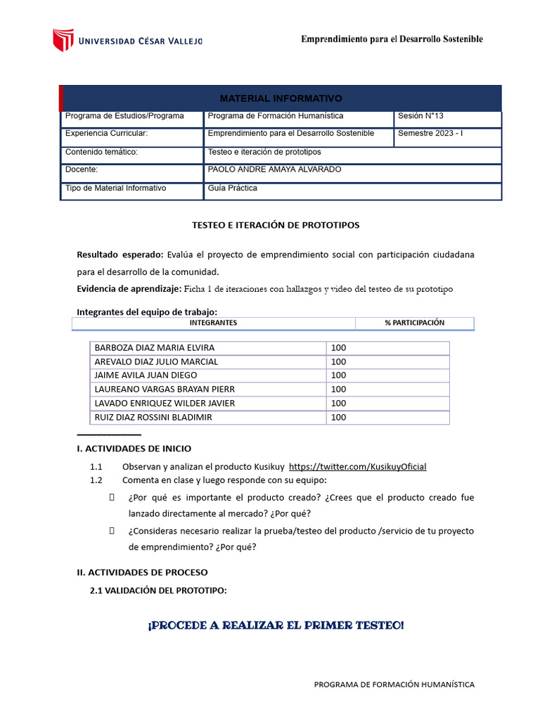 Guia Practica - S13 | PDF