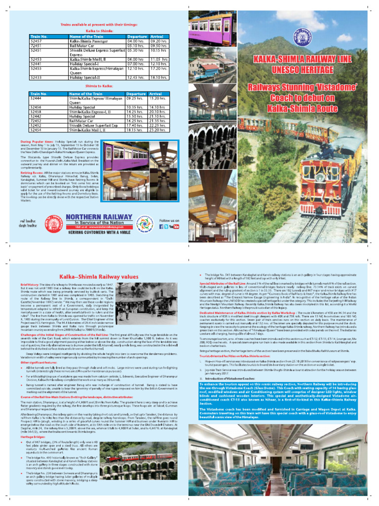 1544167855981-Kalka Shimla Brouchure English | PDF
