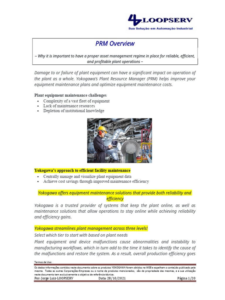 Yokogawa PRM Overview Rev1 | PDF
