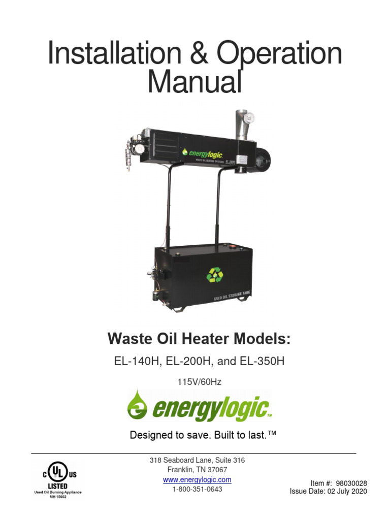 Manual-Heater Installation and Operation 115V UL | PDF | Pump ...