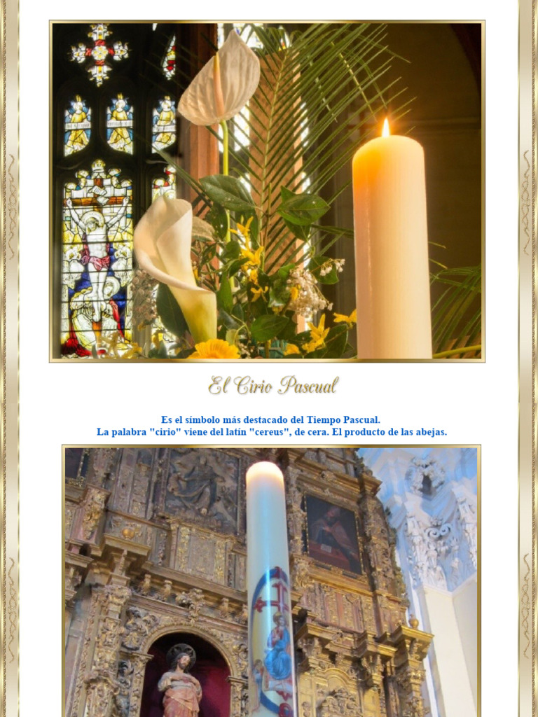 Significado y Rito del Cirio Pascual | PDF | Adoración Cristiana Y Liturgia