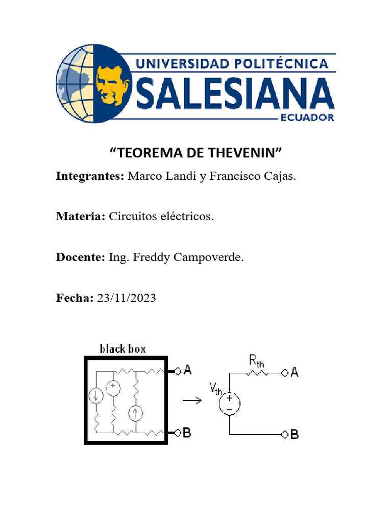 Teorema de Thevenin | PDF