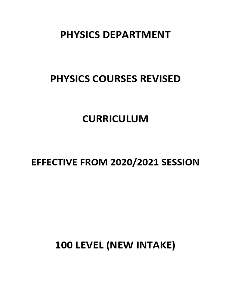 Courses For B.sc. Physics (100 - 400) | Download Free PDF | Physics | Quantum Mechanics