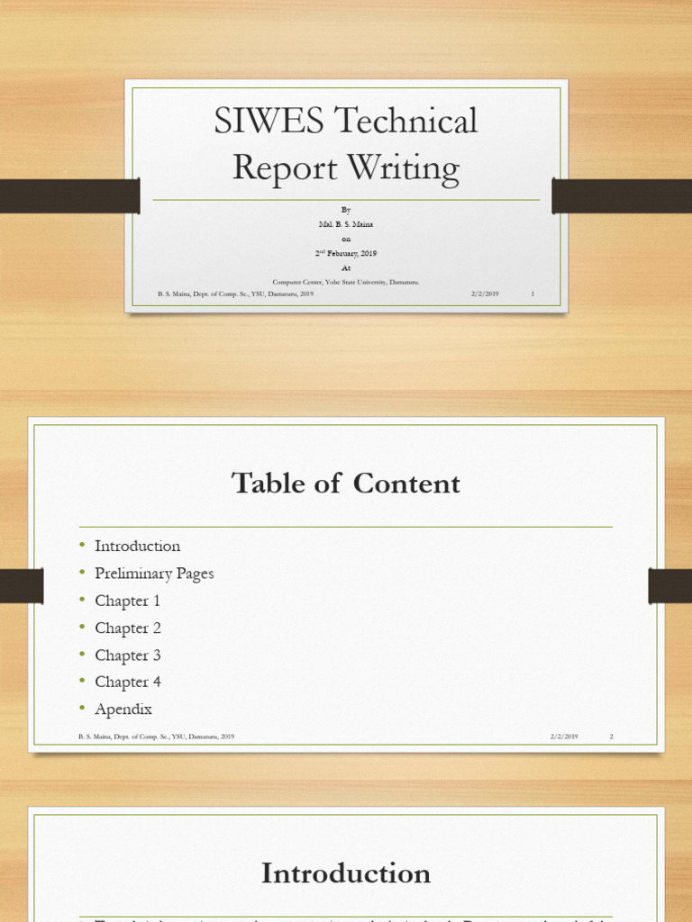 SIWES Technical Report Writing | PDF | Computing