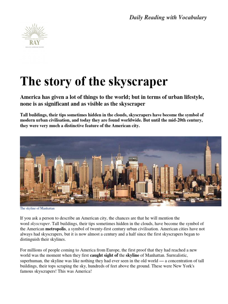 The Story of The Skyscraper | PDF | September 11 Attacks | New York City