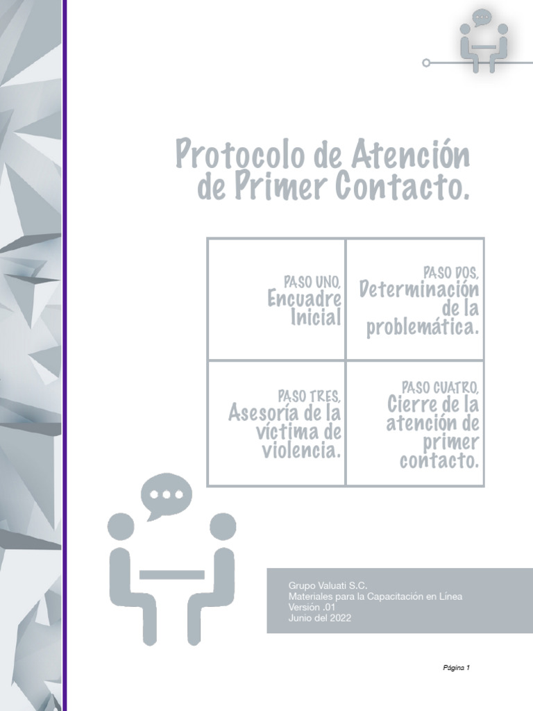 ACTIVIDAD 5.1, Protocolo de Atención de Primer Contacto | PDF ...