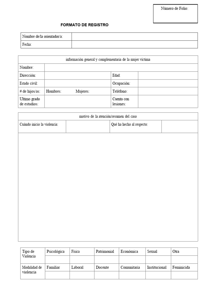 Formato de Registro | PDF