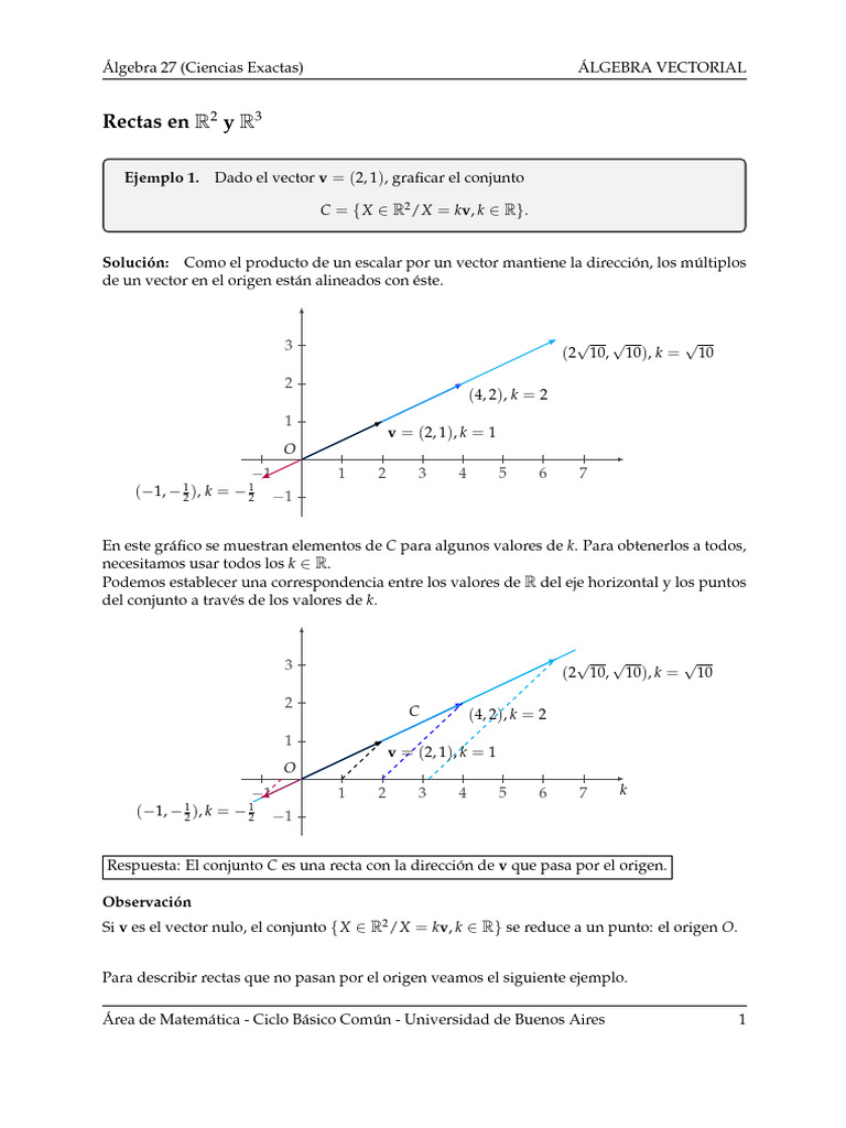 Intersección de rectas y planos en R3 | PDF | Ecuaciones | Vector ...