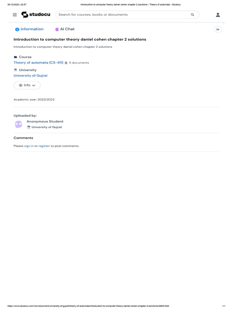 Introduction To Computer Theory Daniel Cohen Chapter 2 Solutions ...
