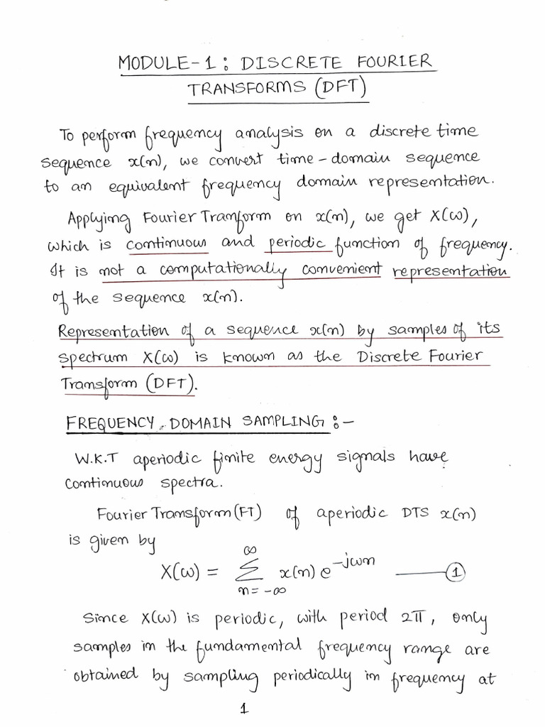 DFT Notes With Examples | PDF