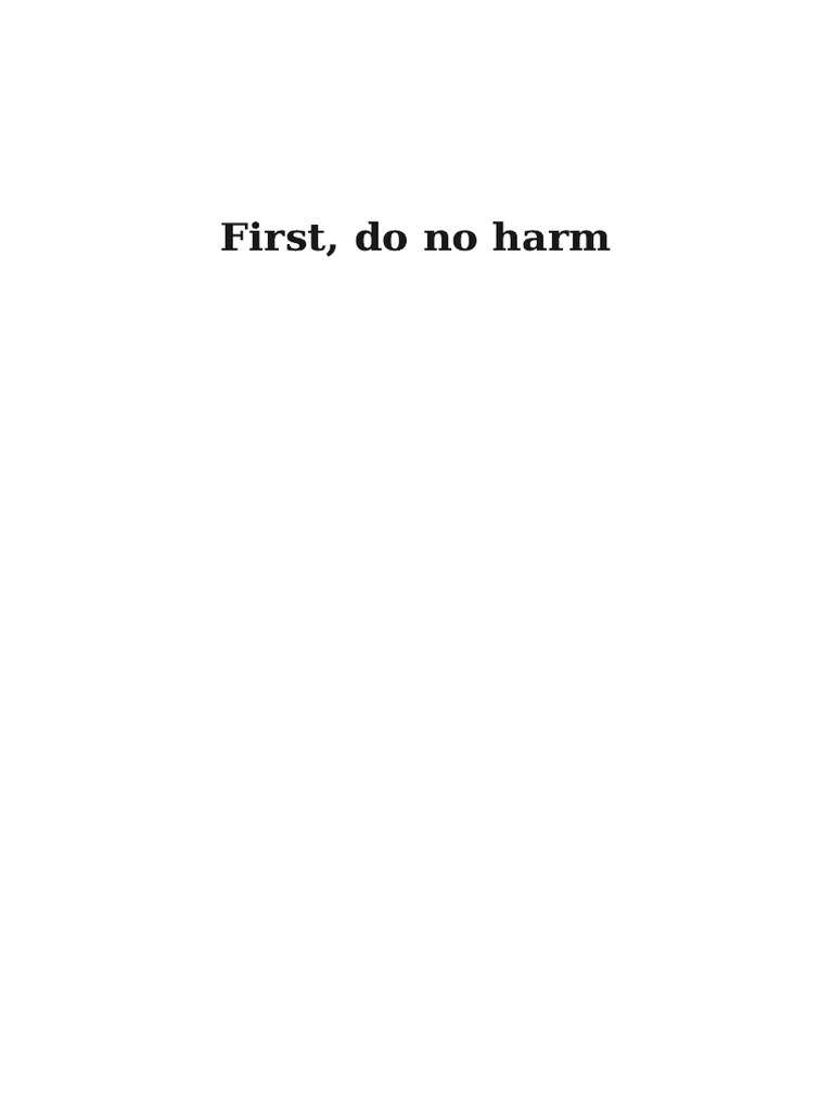 First Do No Harm | PDF | Medicine | Traditional Chinese Medicine