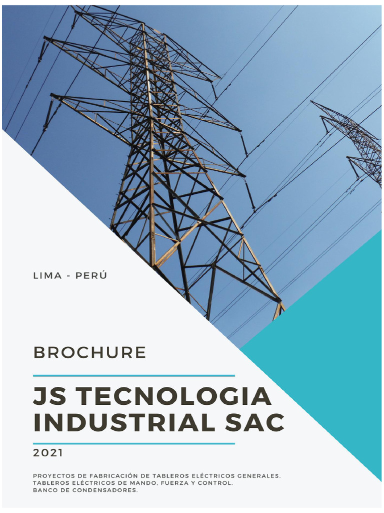 Brochure Js Tecnologia Industrial Sac Pdf Ingeniería Ingenieria Eléctrica