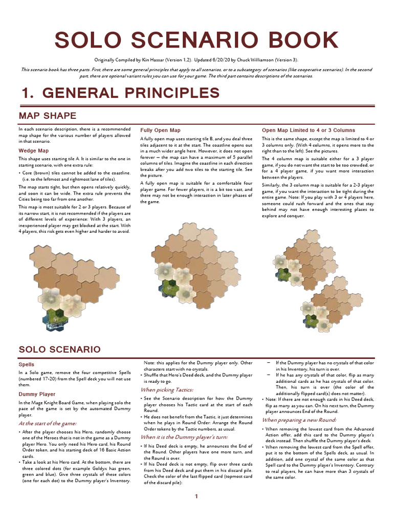 Solo Scenarios Book v3 | PDF | Playing Cards | Randomness