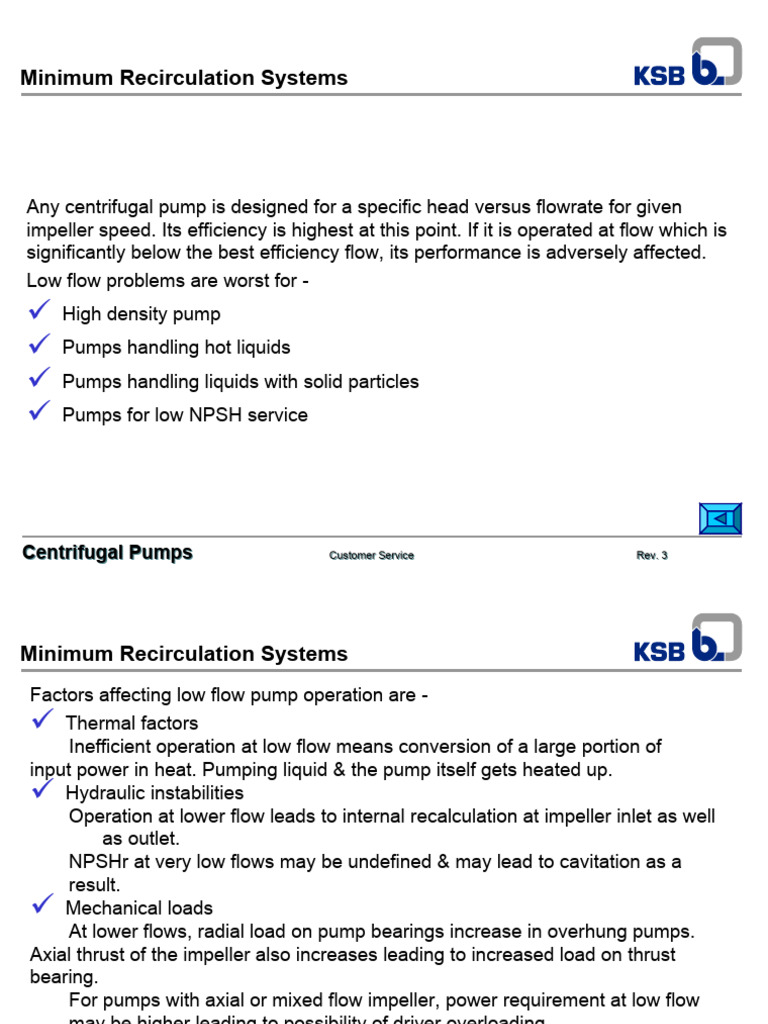 Min. Recirculation Systems | PDF