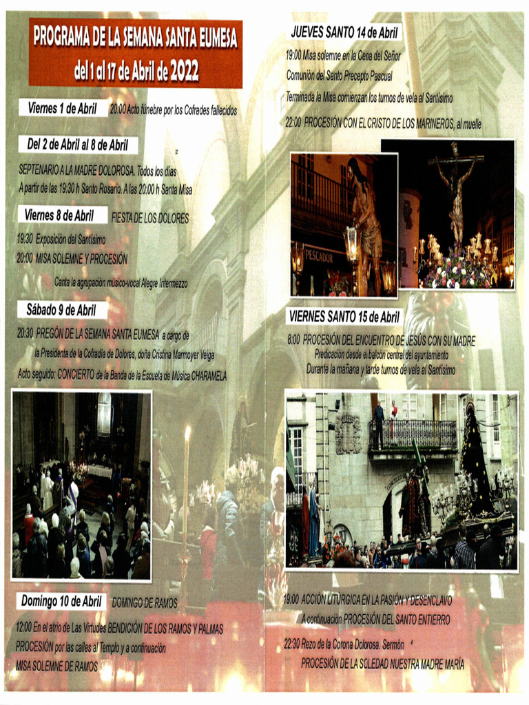 Programa Semana Santa 2022 | PDF
