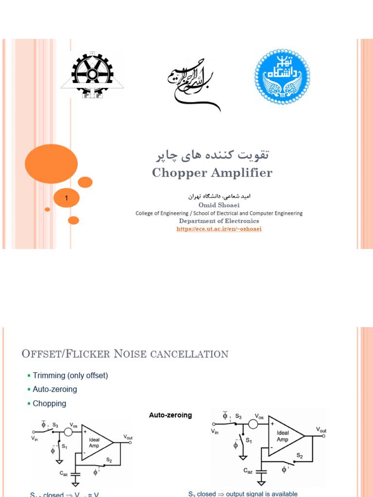 Chopper Amplifier in Biomedical Applications | PDF | Amplifier ...