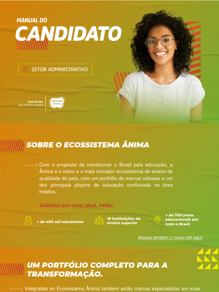 Manual Do Candidato - Ecossistema Ânima | Download grátis PDF | Gestão de recursos humanos