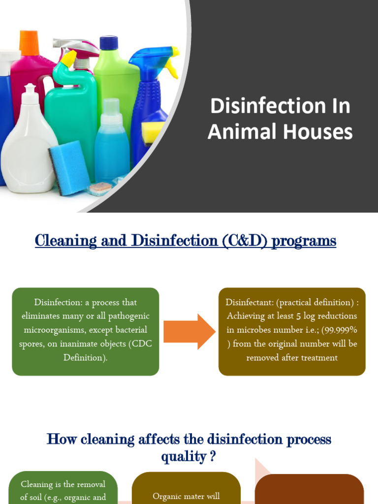 Disinfection in Animal Houses | PDF | Disinfectant | Microorganism