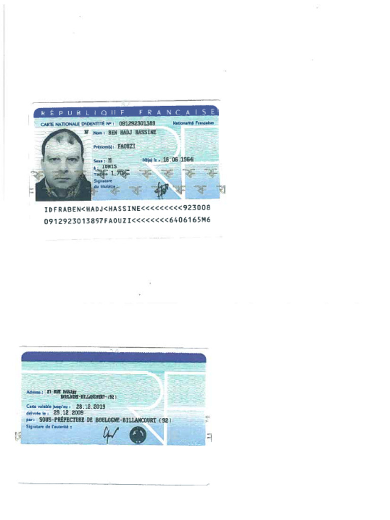 Carte Identité Garant YBHH | PDF