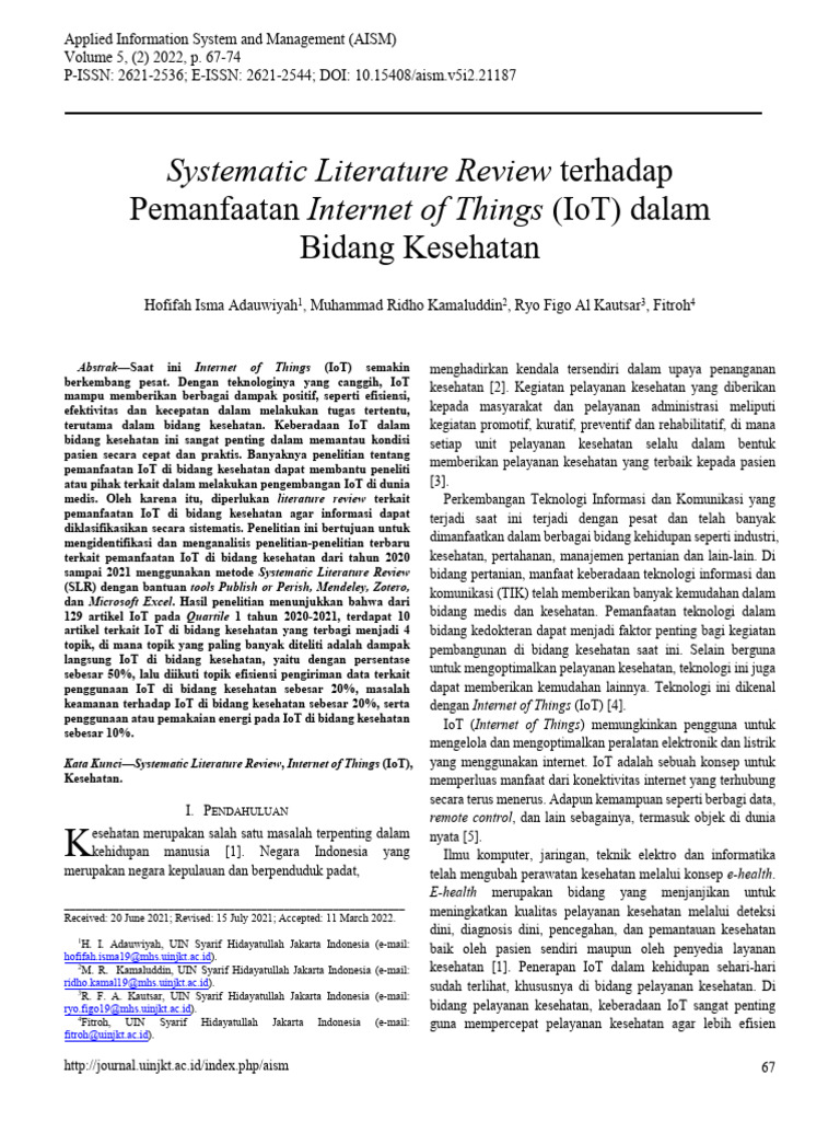 Systematic Literature Review Terhadap | PDF