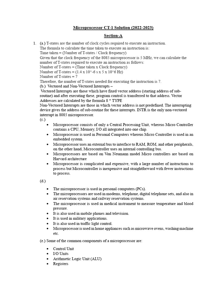 CT1 Sol | PDF | Central Processing Unit | Microcontroller