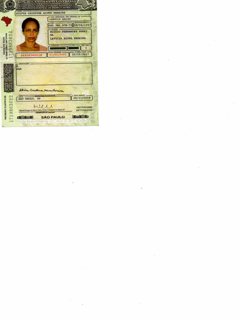 RG e CPF - Sílvia | PDF