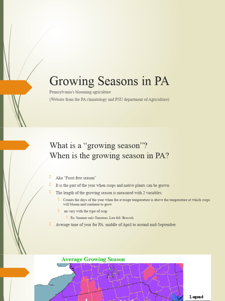 Growing Seasons in PA 2 | PDF