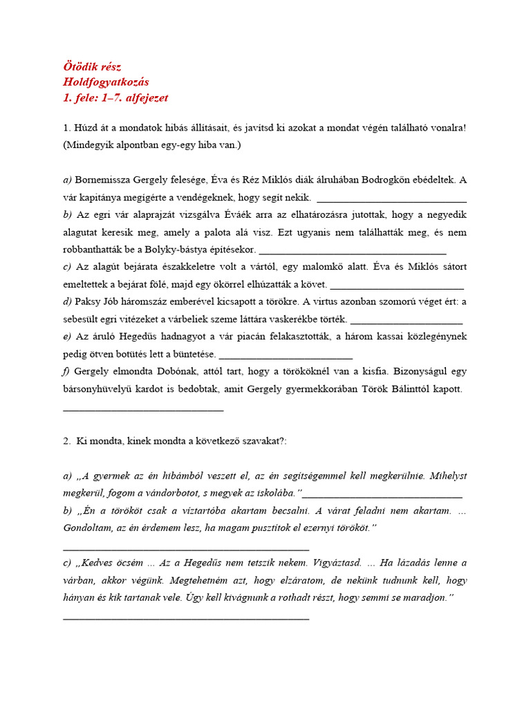 GG ECs Olvasónapló 5.fejezet | PDF