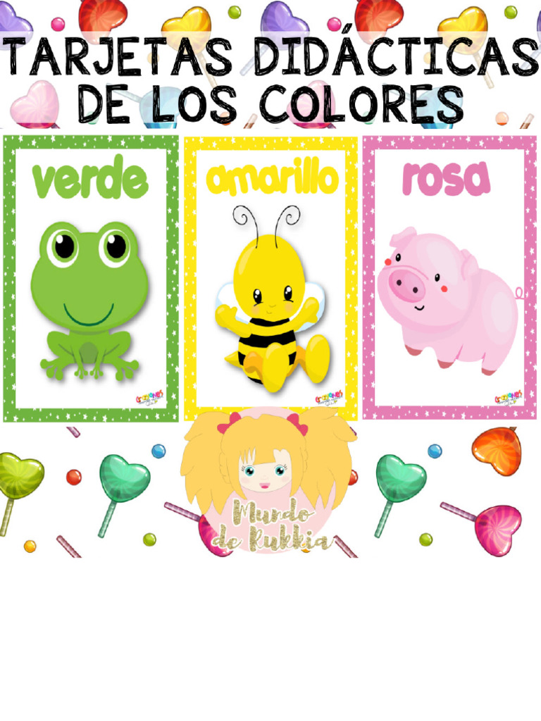 Tarjetas Didácticas para Aprender Los Colores Recopilado Por Mundo de ...