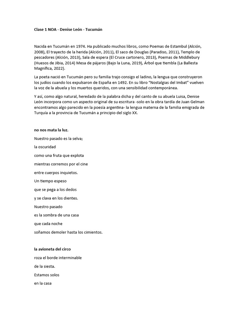 Tucumán - Denise León | PDF