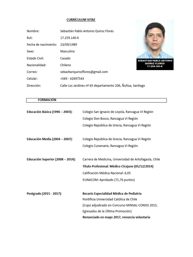 Curriculum Vitae DR Quiroz - 14112023 | PDF