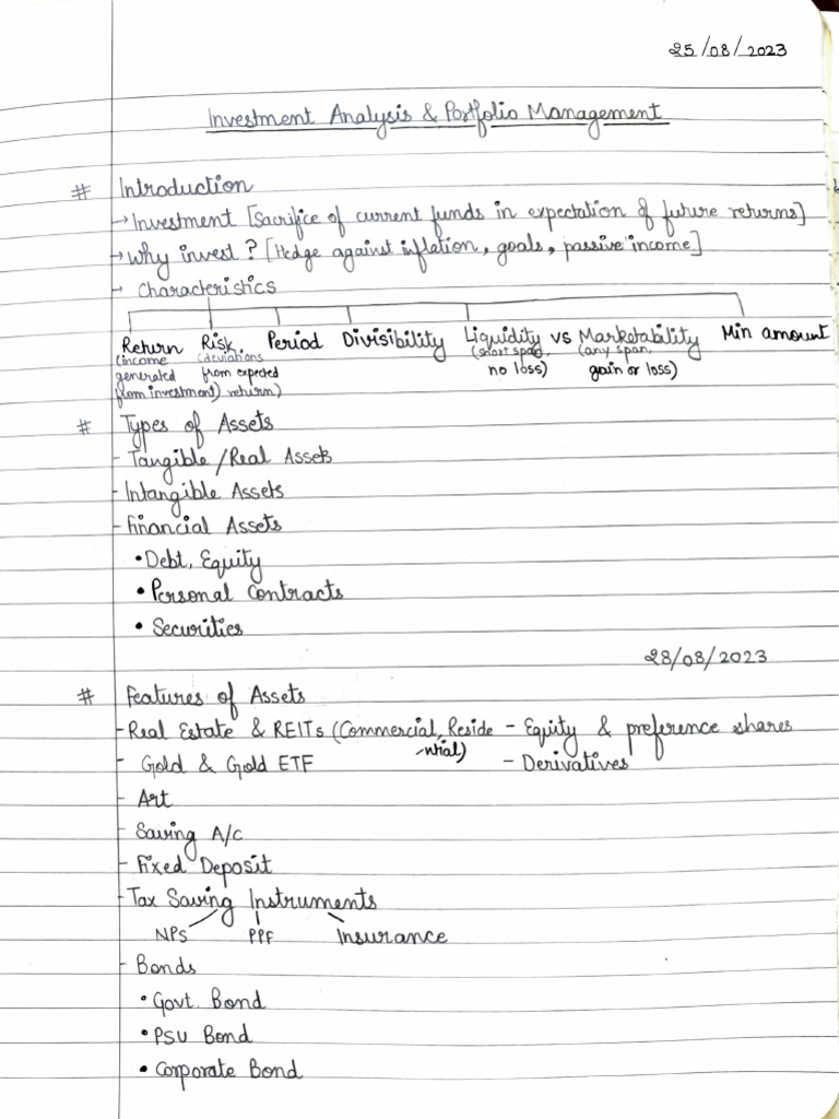 Iapm Notes | PDF