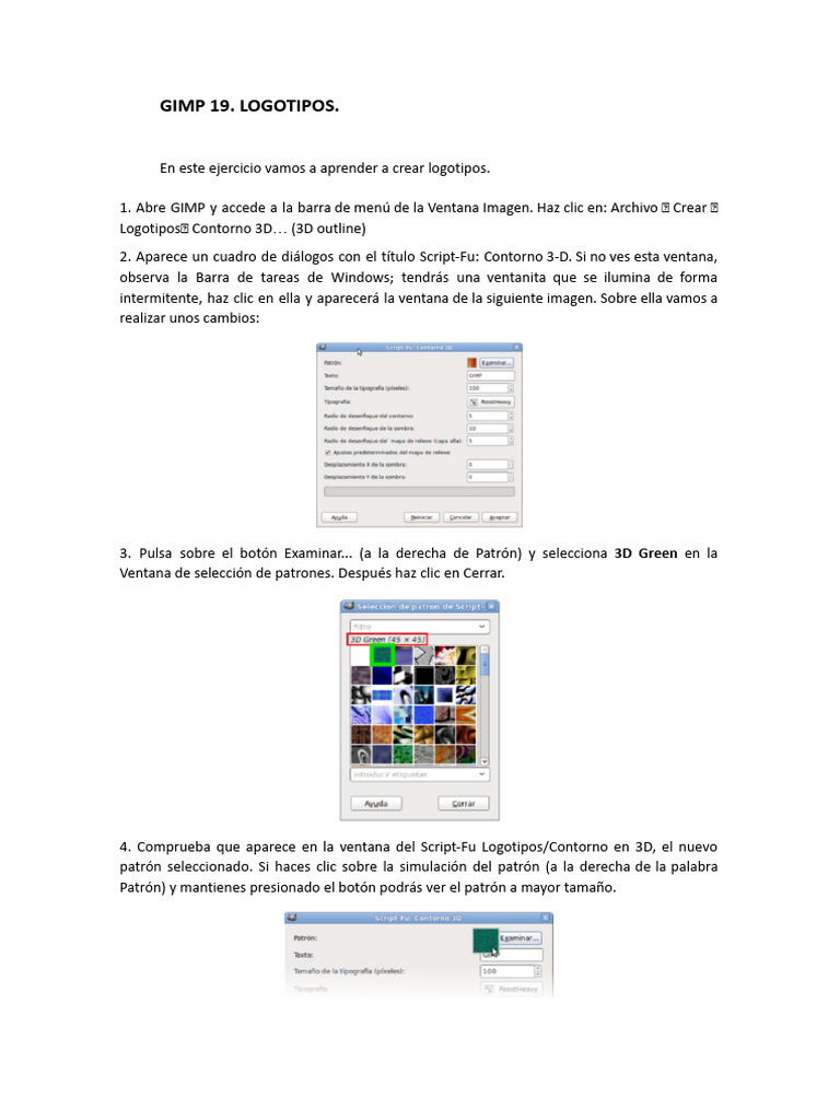 Crear Logotipos 3D en GIMP | PDF | Ventana (informática) | Software del sistema