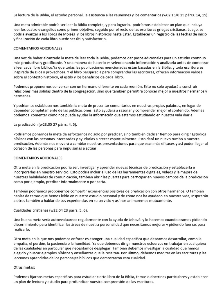 Metas Cristianas | PDF