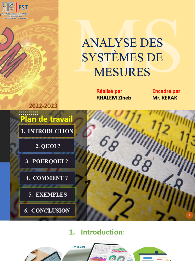 Analyse des Systèmes de Mesures MSA | PDF | Échantillonnage (signal)