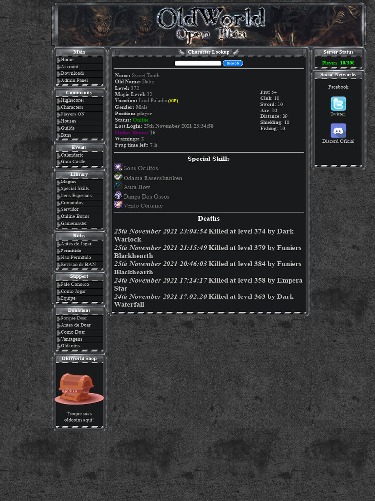 Characters - OldWorld Server | PDF