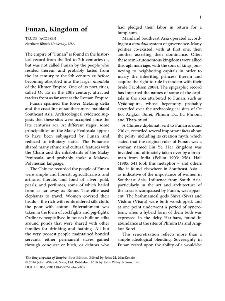 Kingdom of Funan | PDF