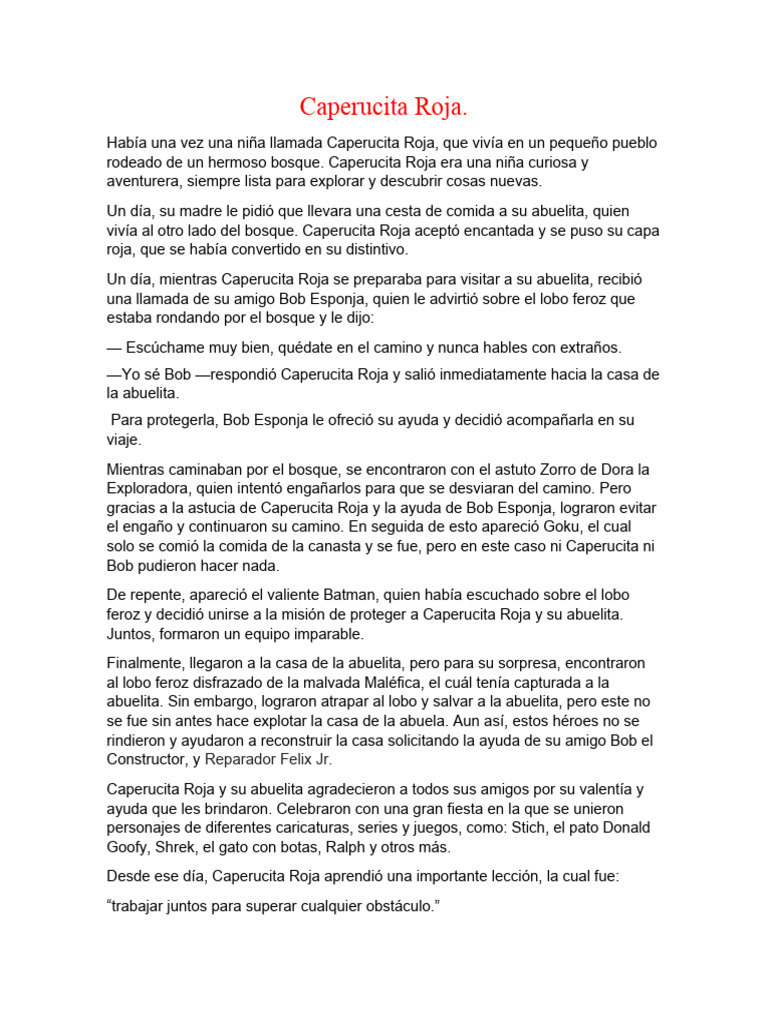 Caperucita Remasterizada | PDF