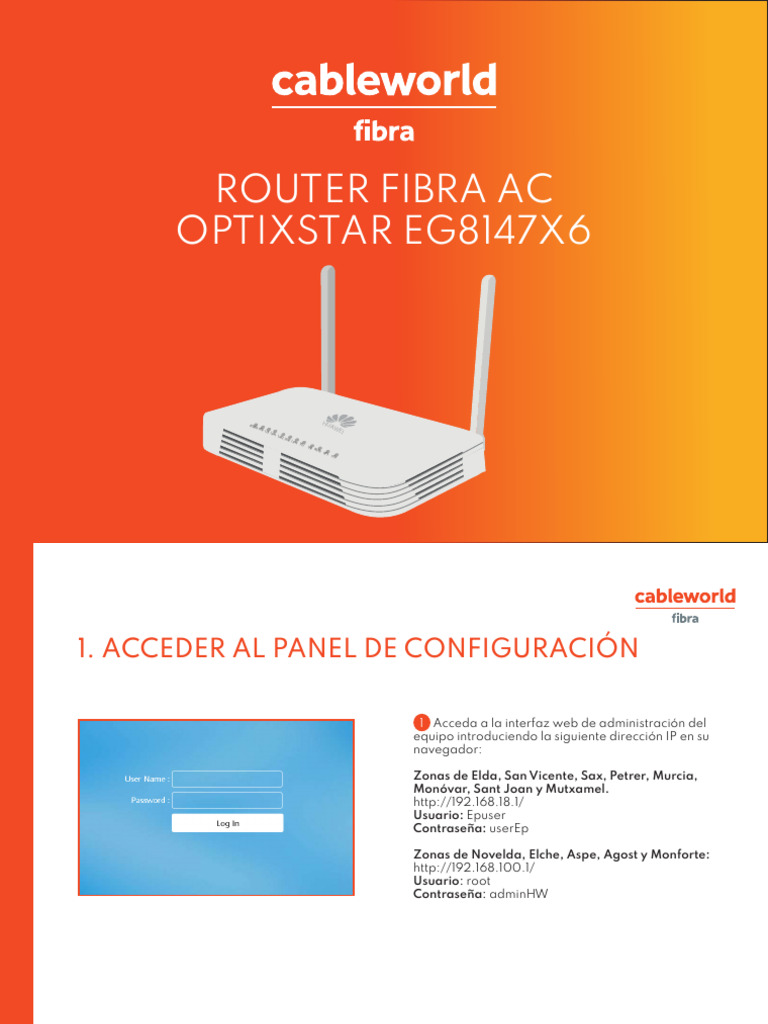 Router Huawei Optixstar Eg8147x6 | PDF | Red de arquitectura | Informática