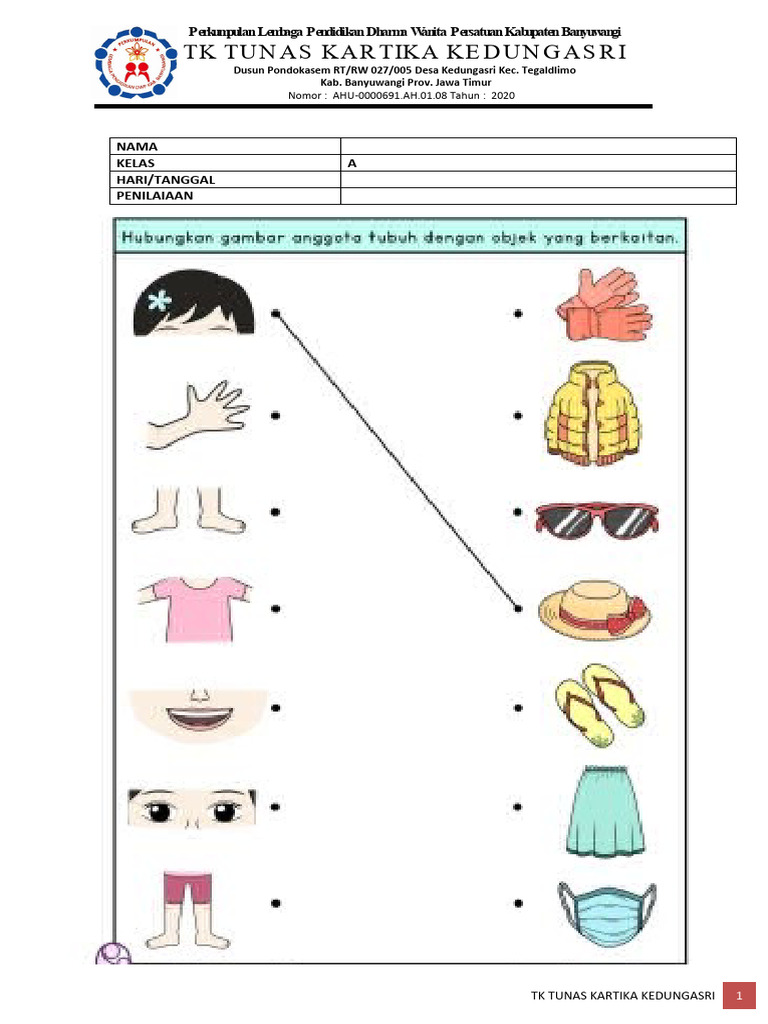 Lembar Kerja Siswa Tk A Semester 1 2023 Pdf